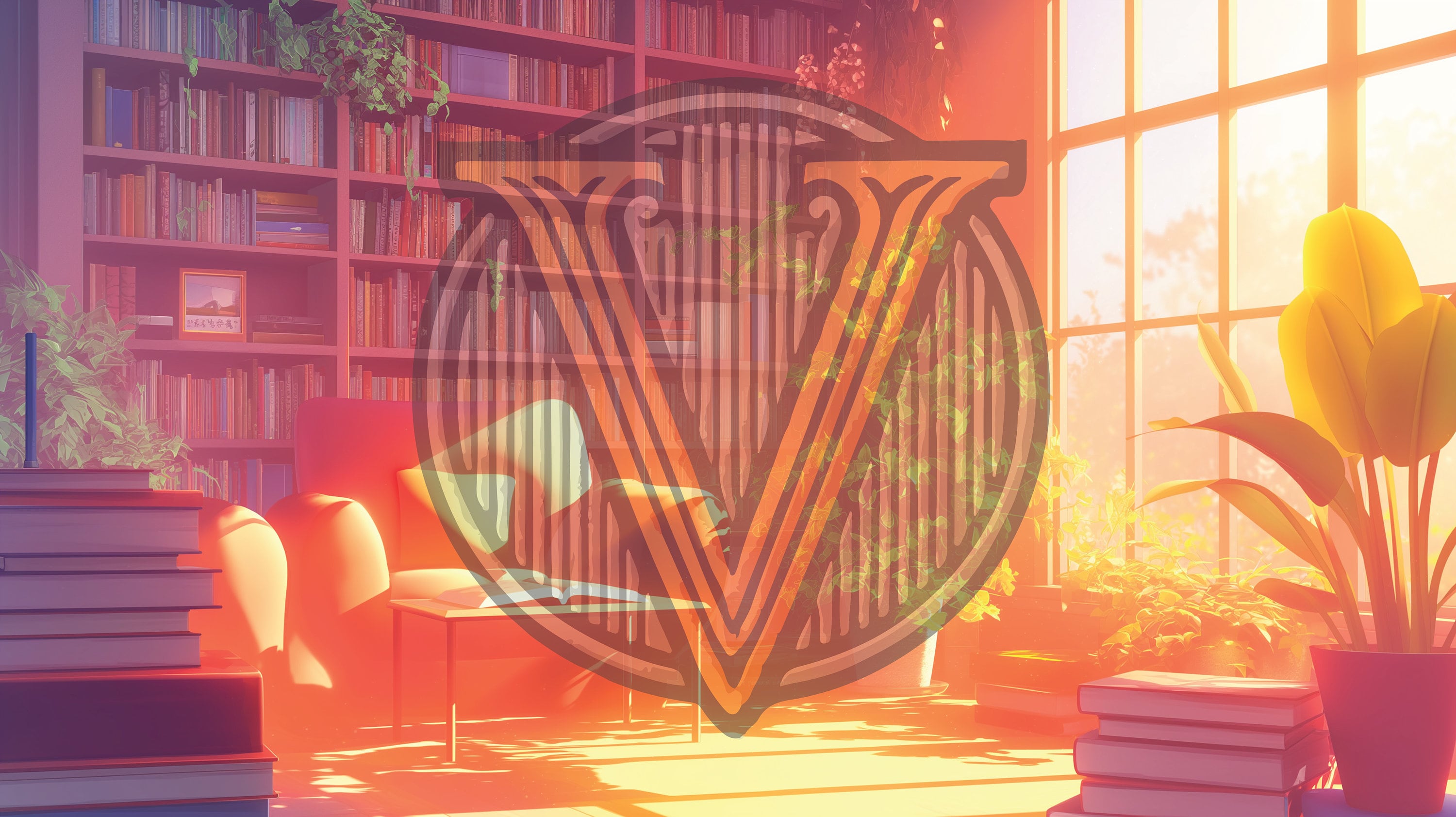 Cozy Library Computer Wallpaper Pack, Lofi Aesthetic, Warm Cozy Vibes ...