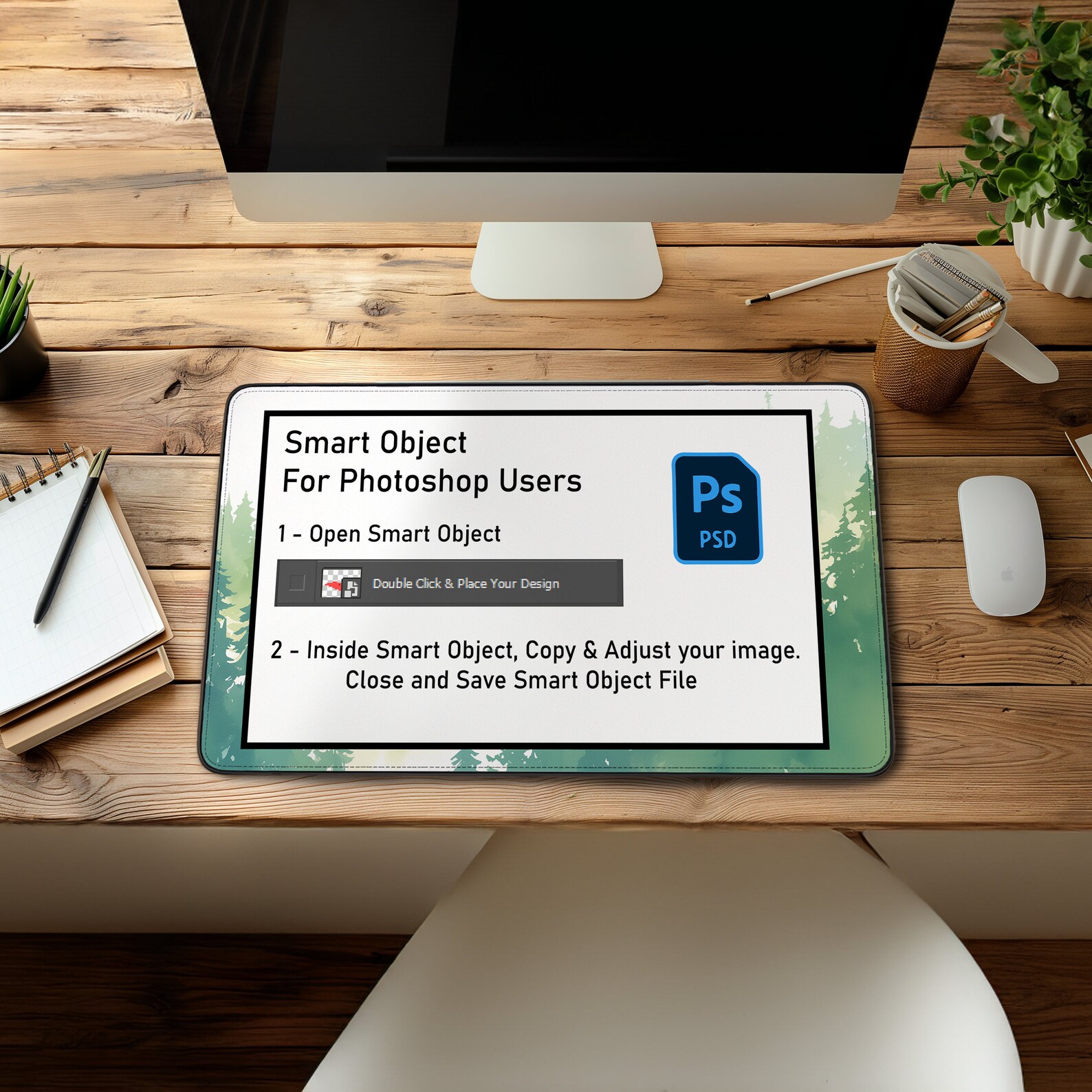Desk Mat Mockup, Mousepad Mockup, Large Mouse Pad Mockup | PNG & PSD ...