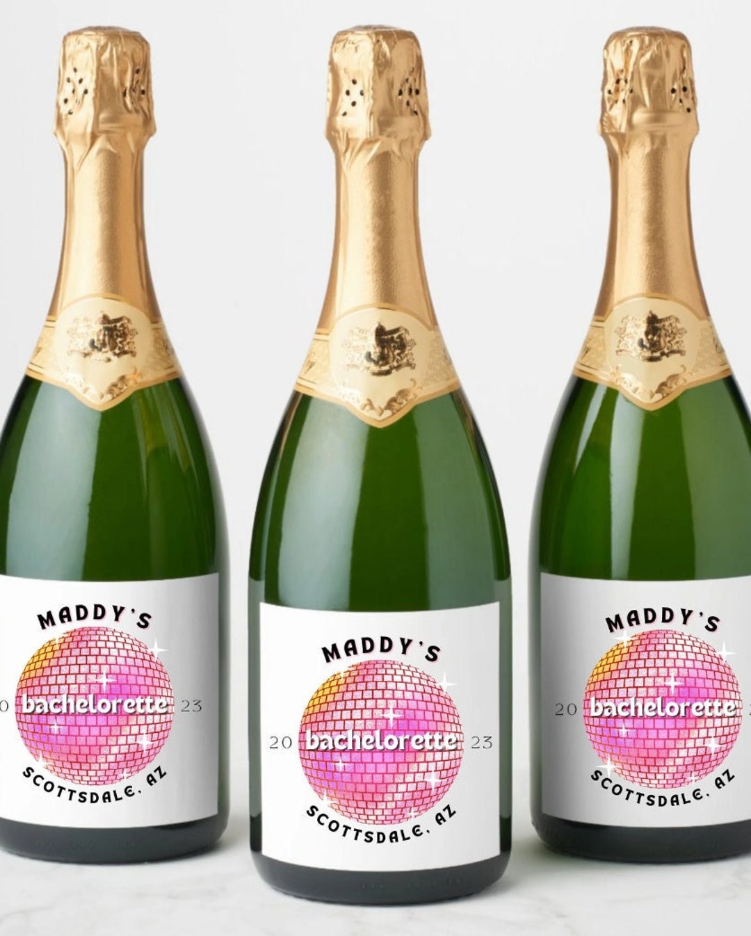 Custom Last Disco Wine Bottle Labels for Bachelorette Party ...