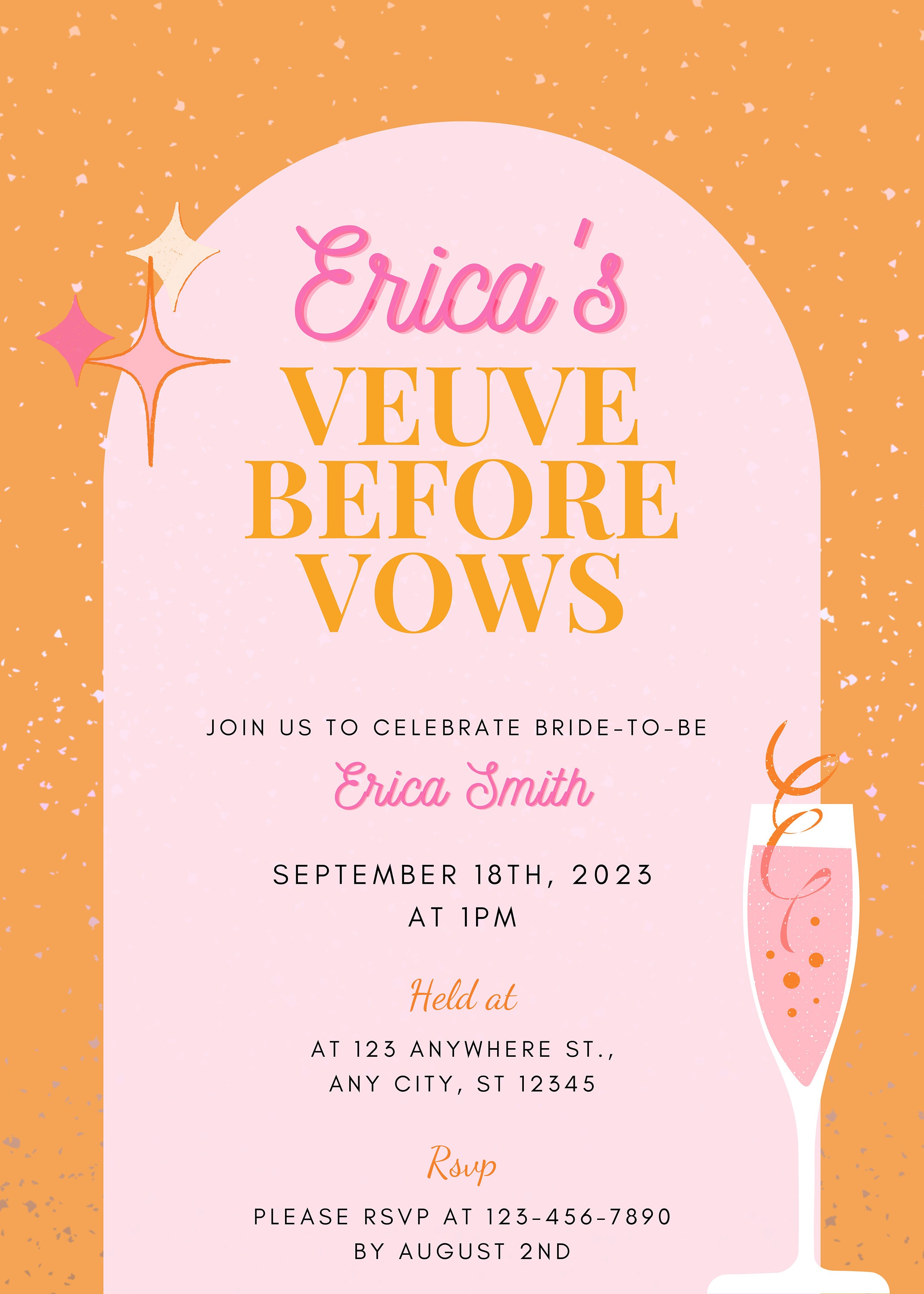 Customizable Last Rendez Veuve, Veuve Before Vows Bridal Shower ...