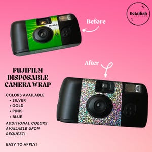 FUJIFILM Disposable Camera Holographic Sparkle Cover | Silver, Gold ...