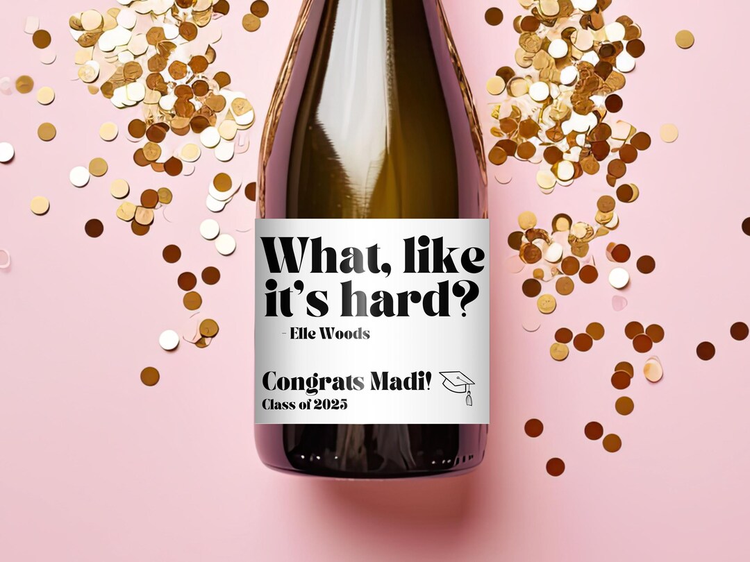 Custom Graduation Wine Bottle Labels | Champagne Label | College Grad ...