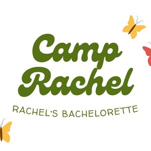 Custom Camp Water Bottle Labels for Bachelorette Party, Bridal Shower ...