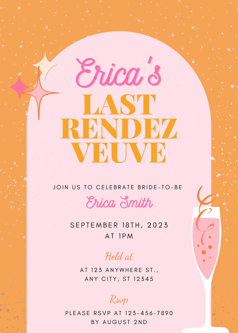 Customizable Last Rendez Veuve, Veuve Before Vows Bridal Shower ...