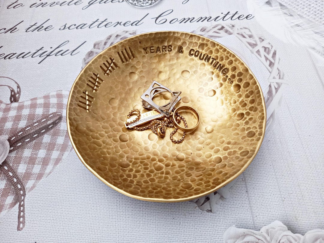Solid Bronze Plate - Bronze Anniversary Gift, 19th Anniversary Gift for ...