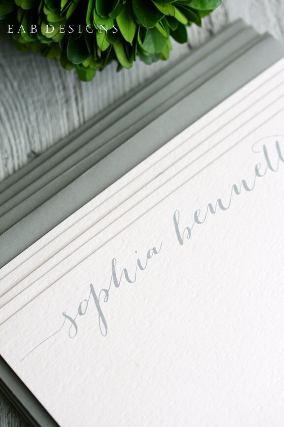 Personalized Note Cards Set Blush Note Cards Stationery - Etsy