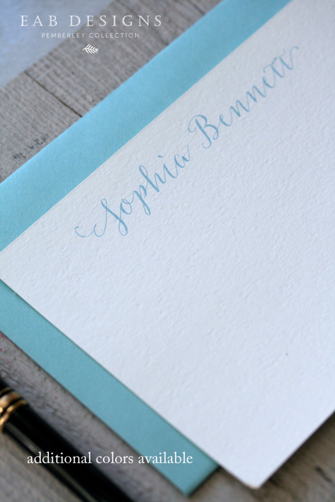 Custom Note Cards, Set, Personalized Note Cards, Modern Calligraphy ...