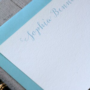 Custom Note Cards, Set, Personalized Note Cards, Modern Calligraphy ...