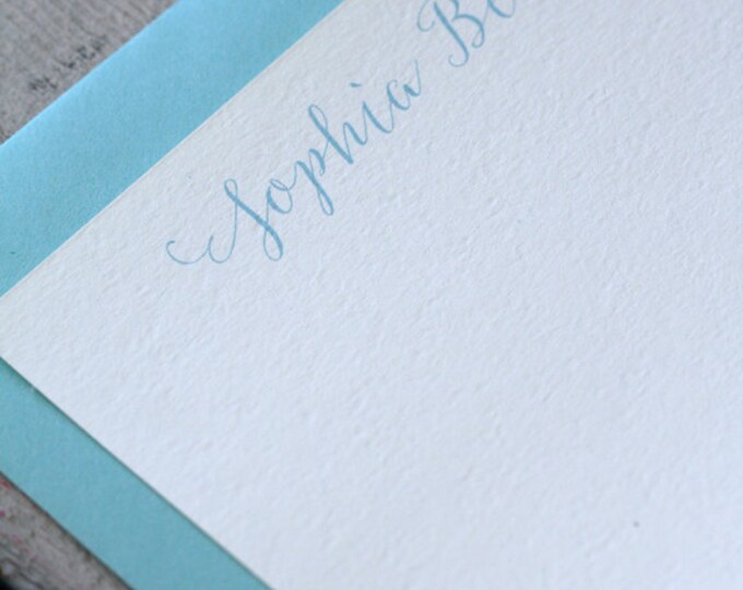 Custom Note Cards, Set, Personalized Note Cards, Modern Calligraphy ...