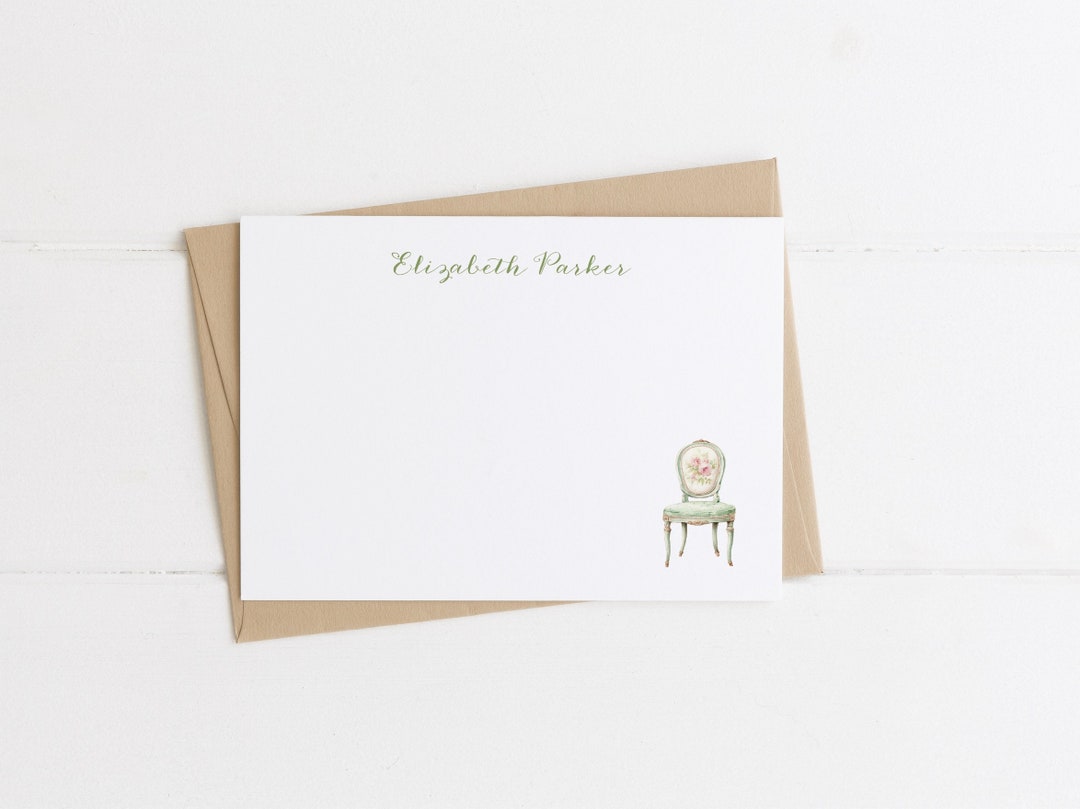 Shabby Chic Note Cards, Personalized Note Cards, French Note Cards ...