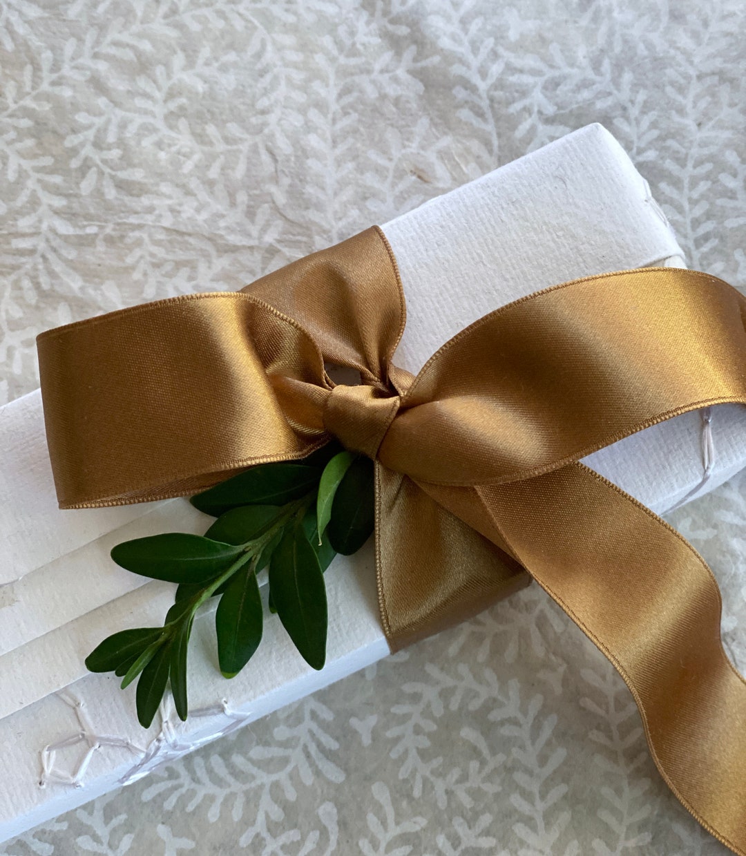 Antique Gold Double Faced Satin Ribbon: Bronze Ribbon - Etsy