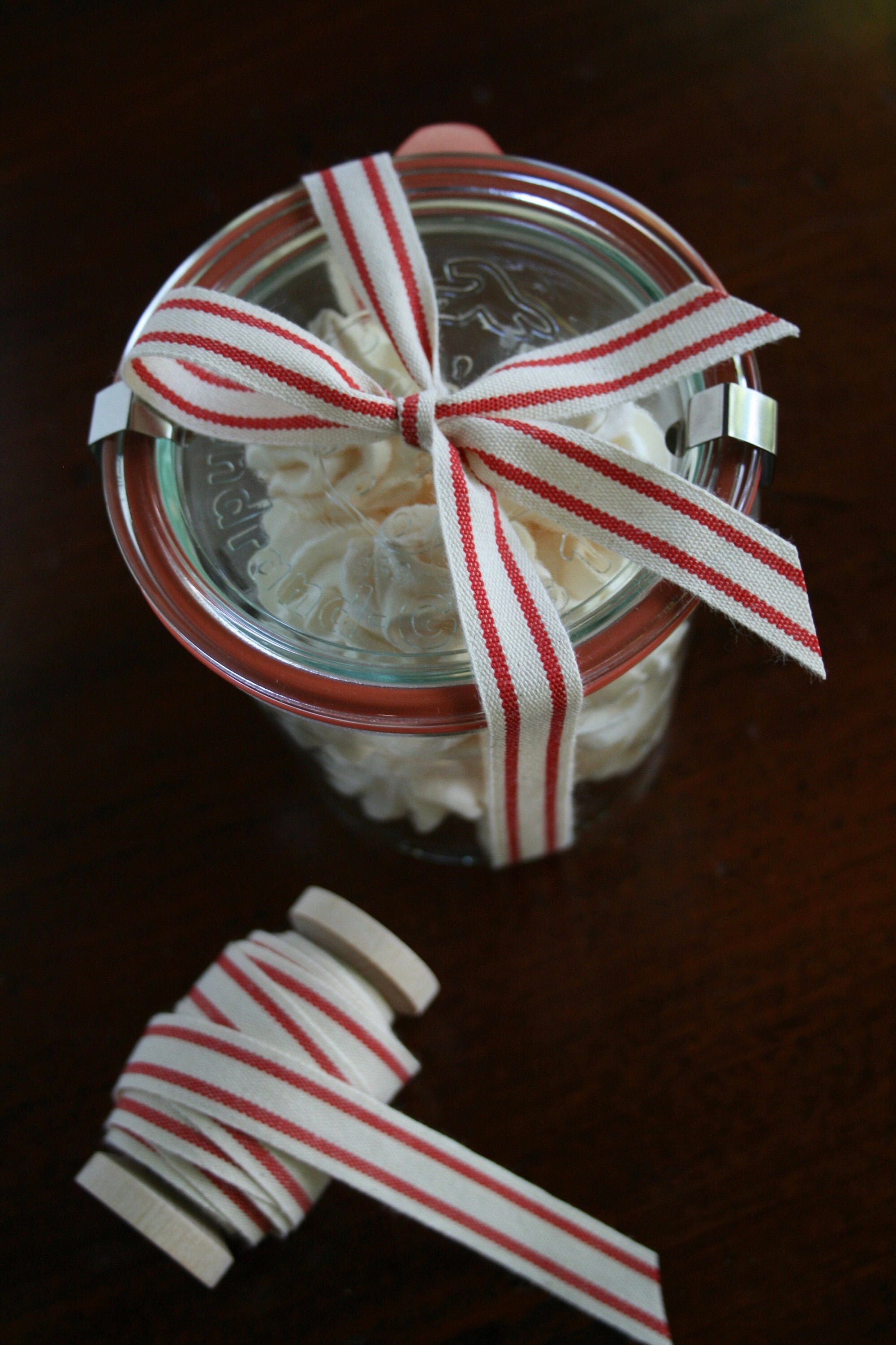 Red Striped Ribbon 5/8 inch Christmas Ribbon Cotton Striped | Etsy
