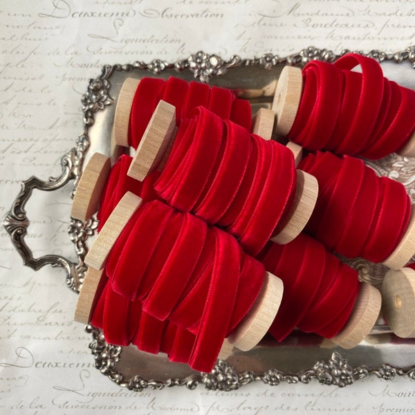 Red Velvet Ribbon - Etsy
