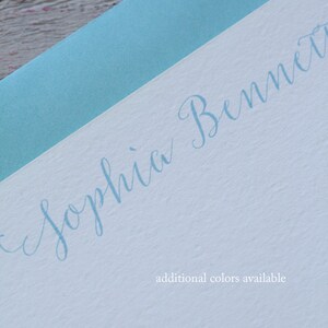 Custom Note Cards, Set, Personalized Note Cards, Modern Calligraphy ...