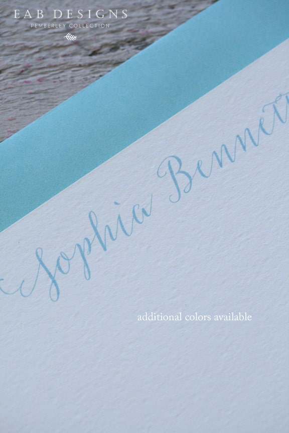 Custom Note Cards Set Personalized Note Cards Modern - Etsy