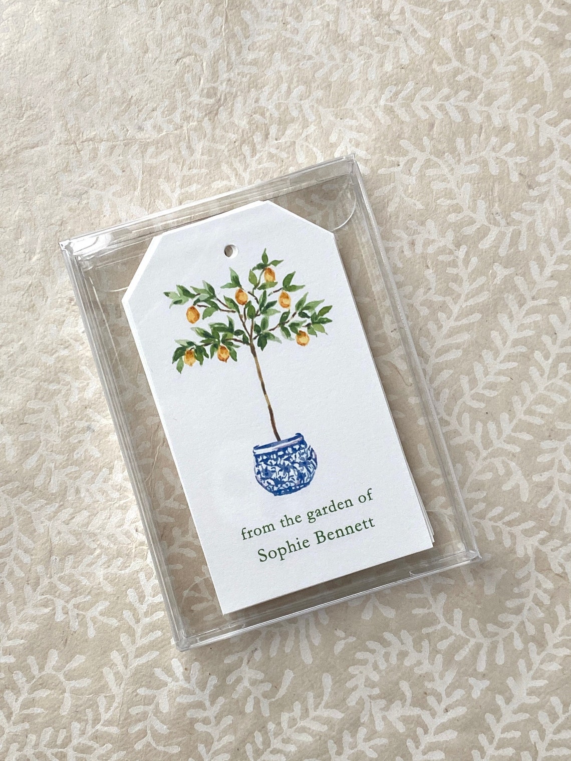 Personalized Lemon Tree Gift Tags: Watercolor Gardener Gift, From the ...