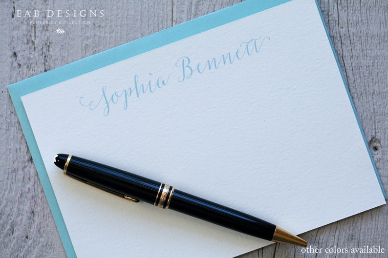 Custom Note Cards Set Personalized Note Cards Modern - Etsy