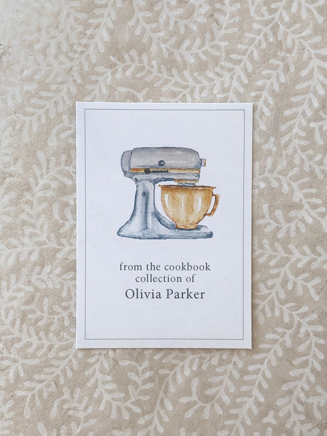 Cookbook Labels, Bookplate, Personalized Bookplate, Gift for Cooks ...