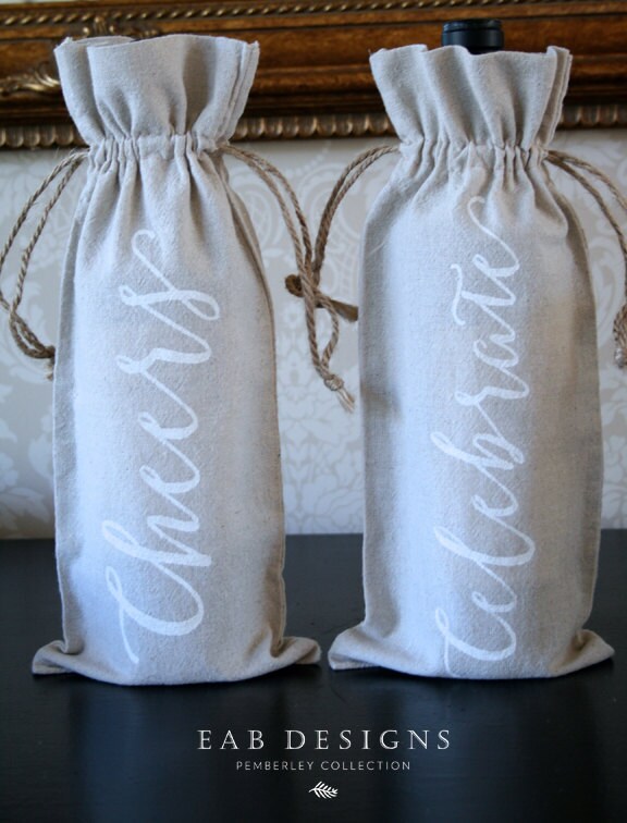 Linen Wine Bag Wine Bag Custom Wine Bag Housewarming Gift - Etsy