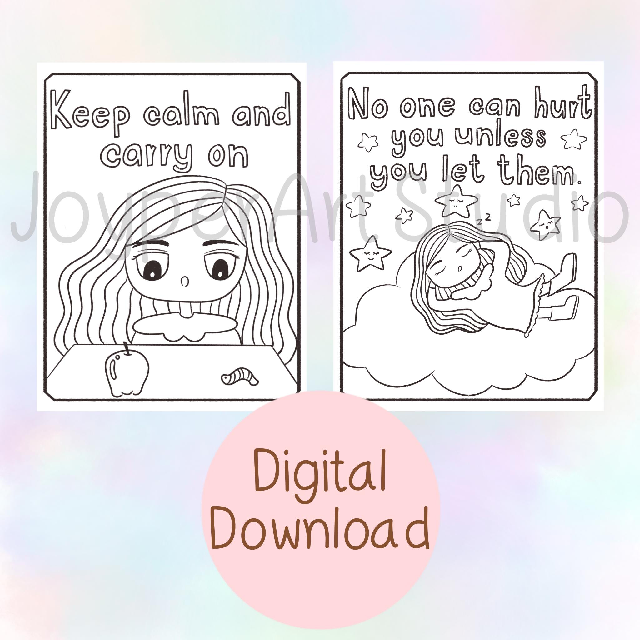 Motivational Coloring Pages: Positive Affirmations (PDF Pattern) - Etsy