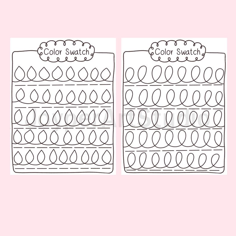 Color Swatch Chart Printable | Alcohol Marker Swatch Sheet | DIY Color ...