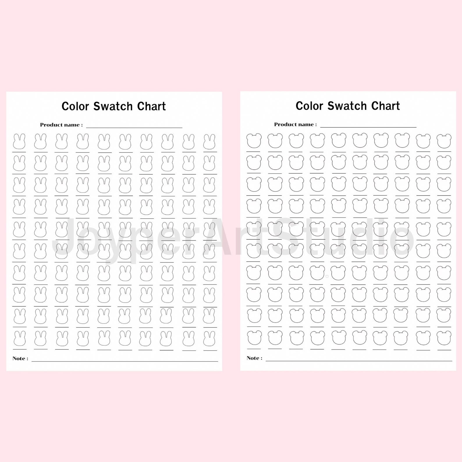Coloring Swatch Chart: Alcohol Marker Color Palette (PDF Download) - Etsy