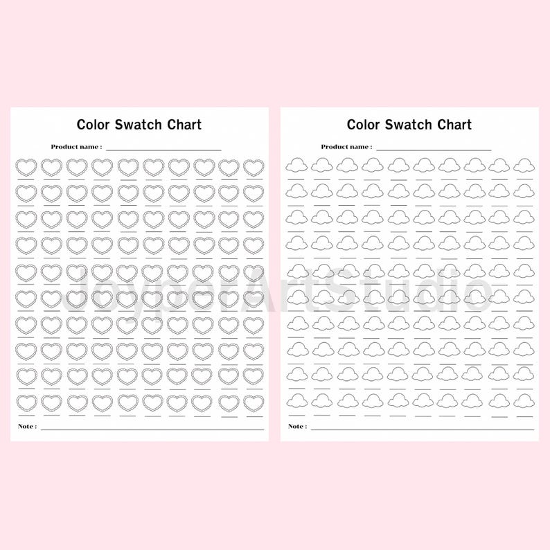 Coloring Swatch Chart: Alcohol Marker Color Palette (PDF Download) - Etsy