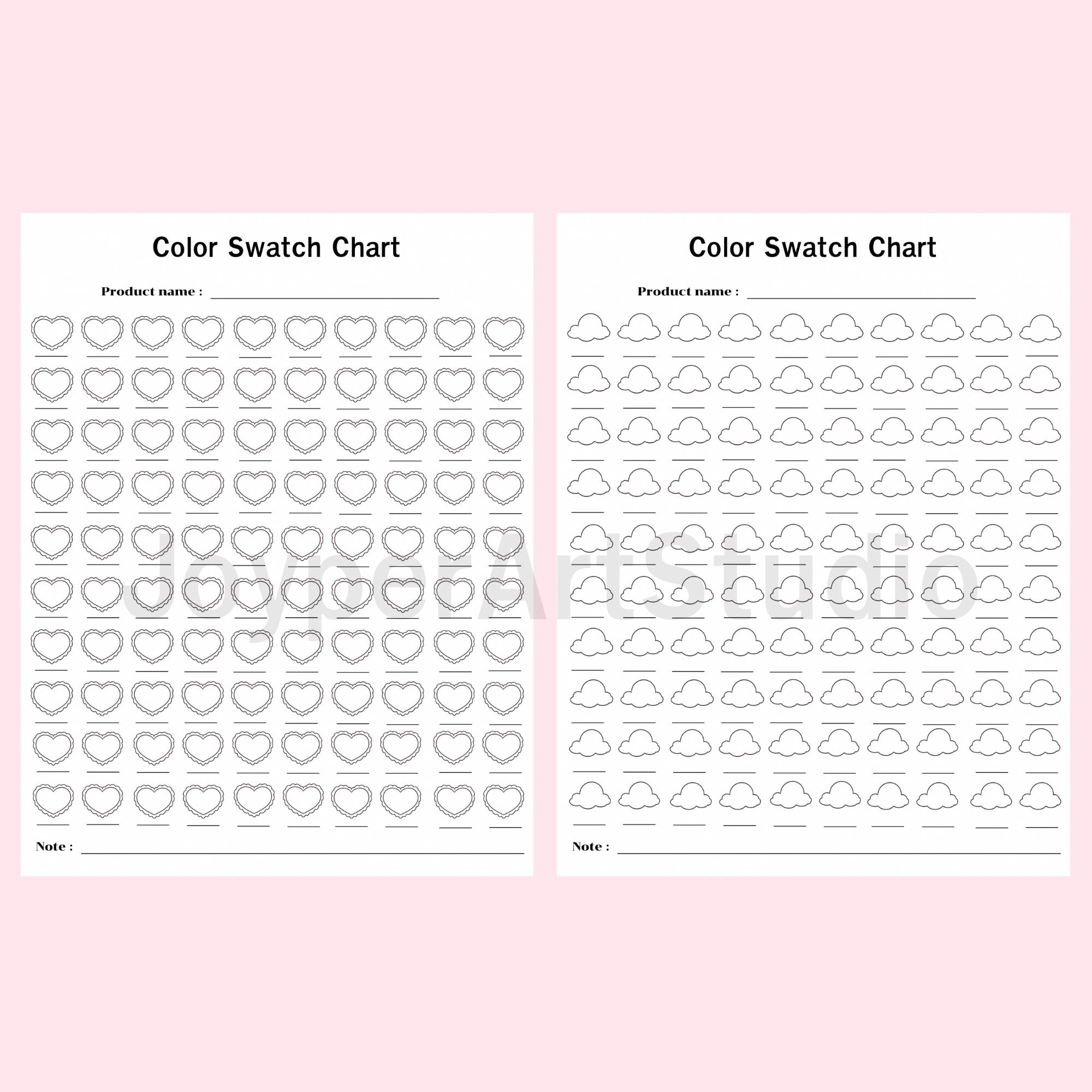 Coloring Swatch Chart: Alcohol Marker Color Palette (PDF Download) - Etsy