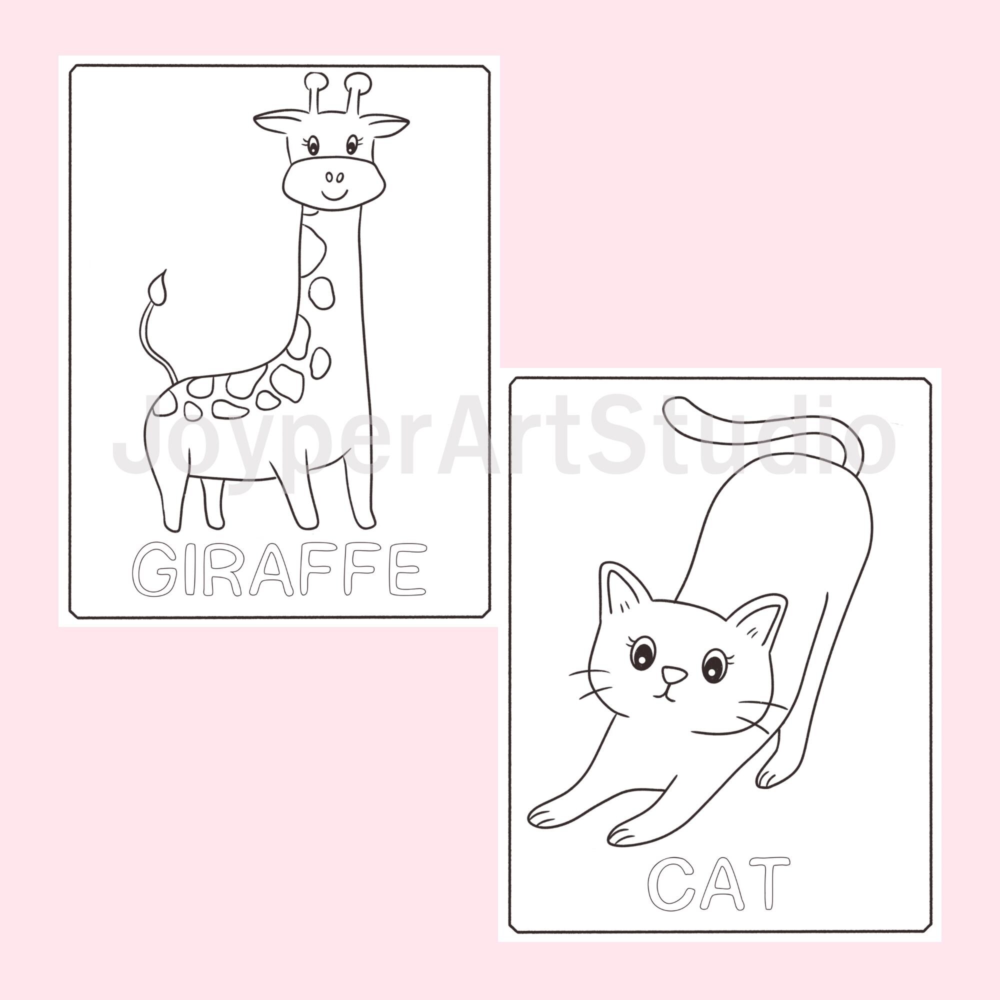 Cute Animal Coloring Pages, Preschool Printable Activity (PDF Download ...