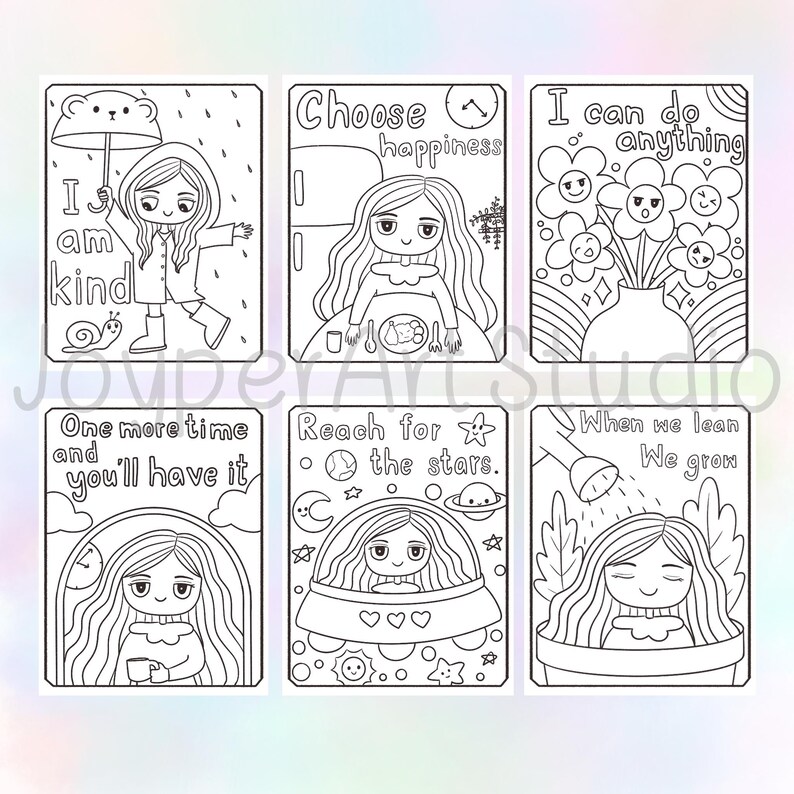 Motivational Mental Health Coloring Pages Bundle, Coloring Pages for ...