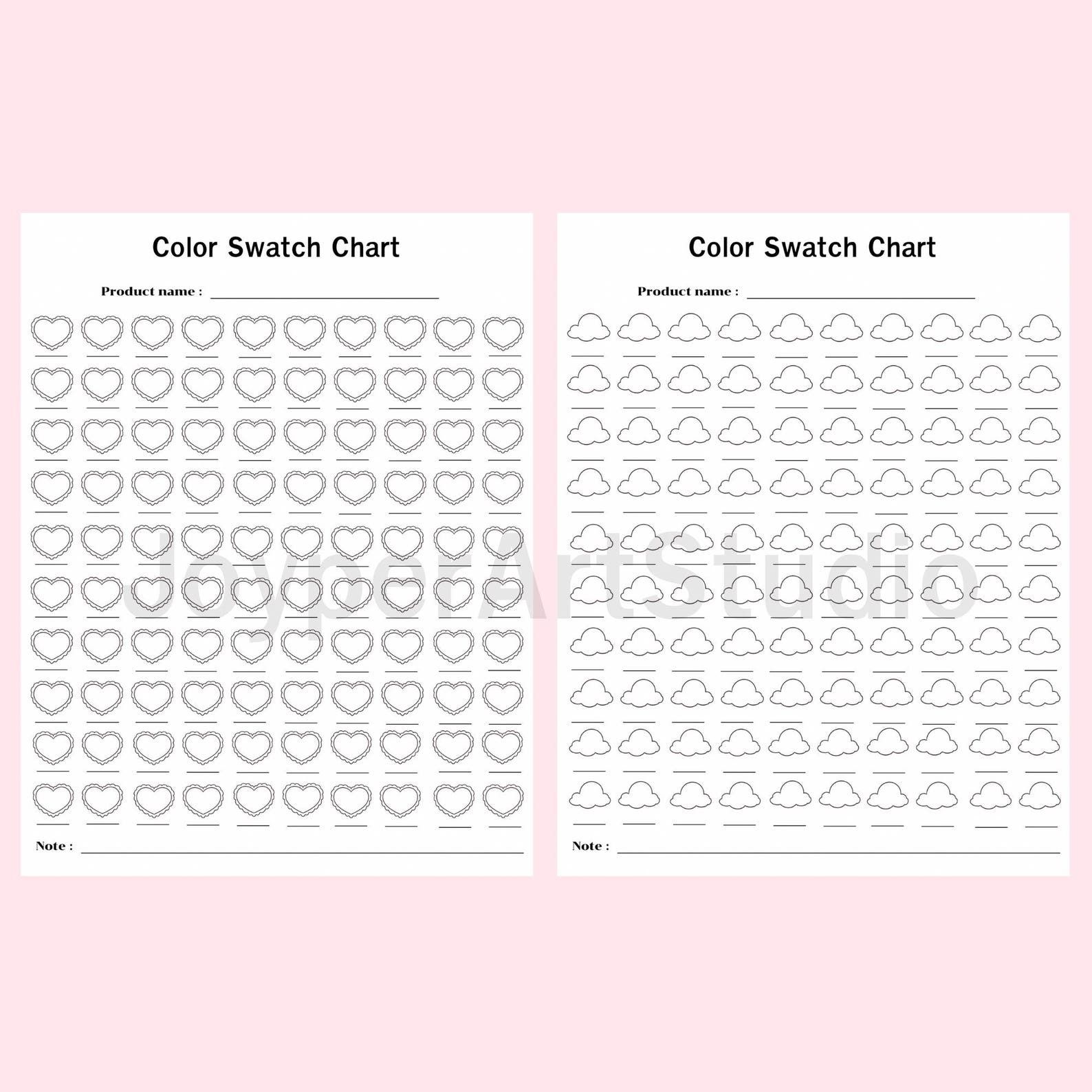 Printable Coloring Swatch Charts: Alcohol Marker Color Palette (PDF ...