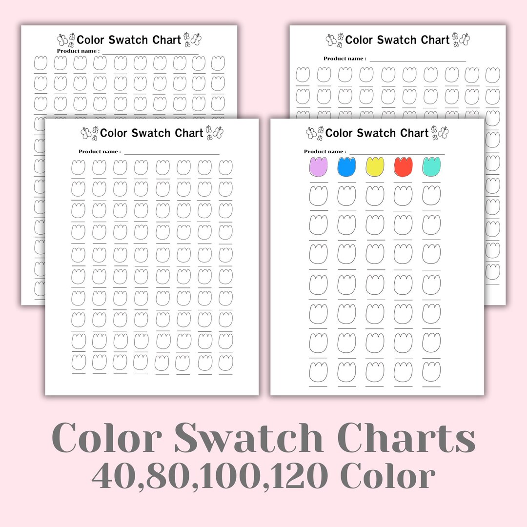 Color Swatch Chart Printable | Blank Color Swatches Sheets PDF ...