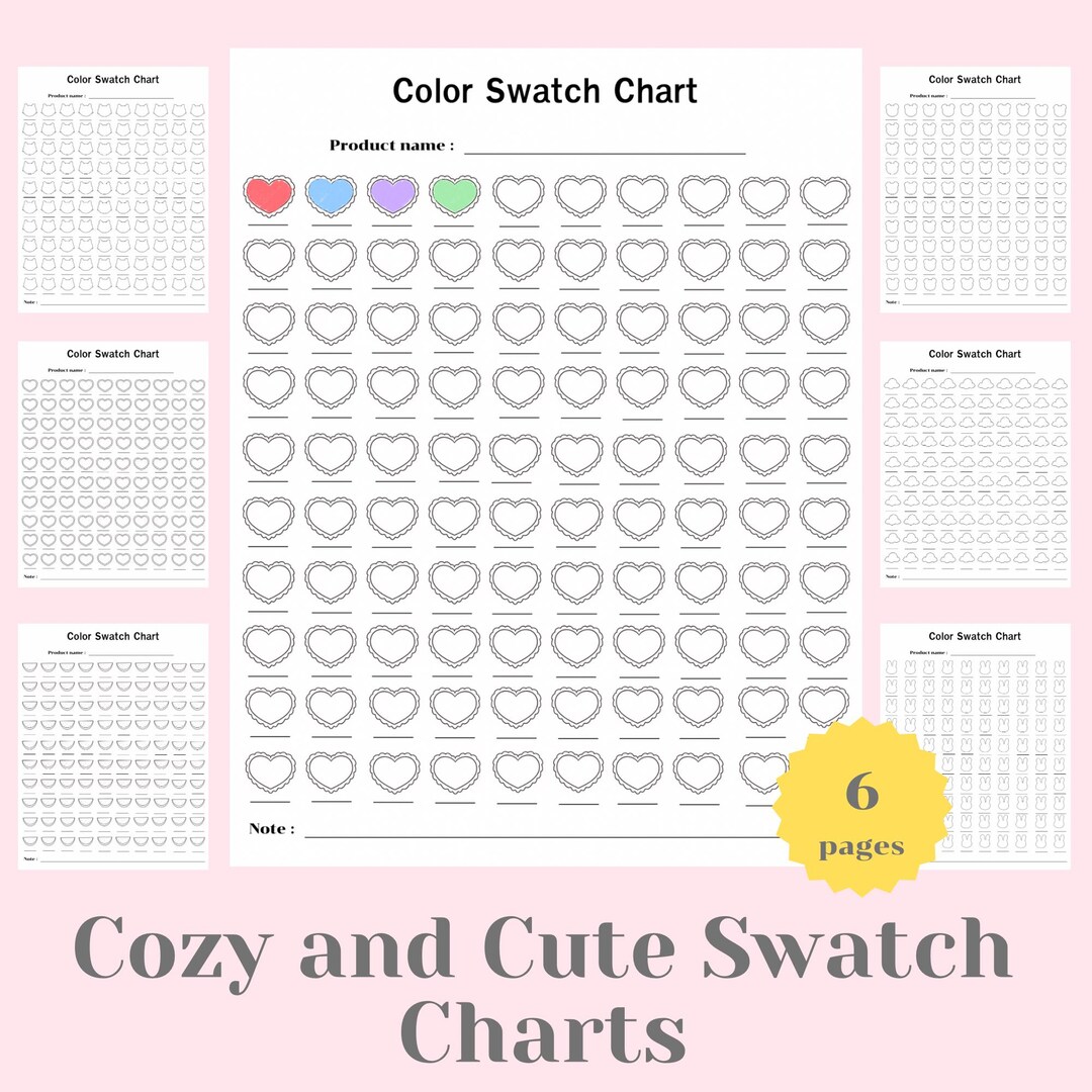 Printable Color Swatch Chart: Alcohol Marker Palette (PDF & JPEG) - Etsy
