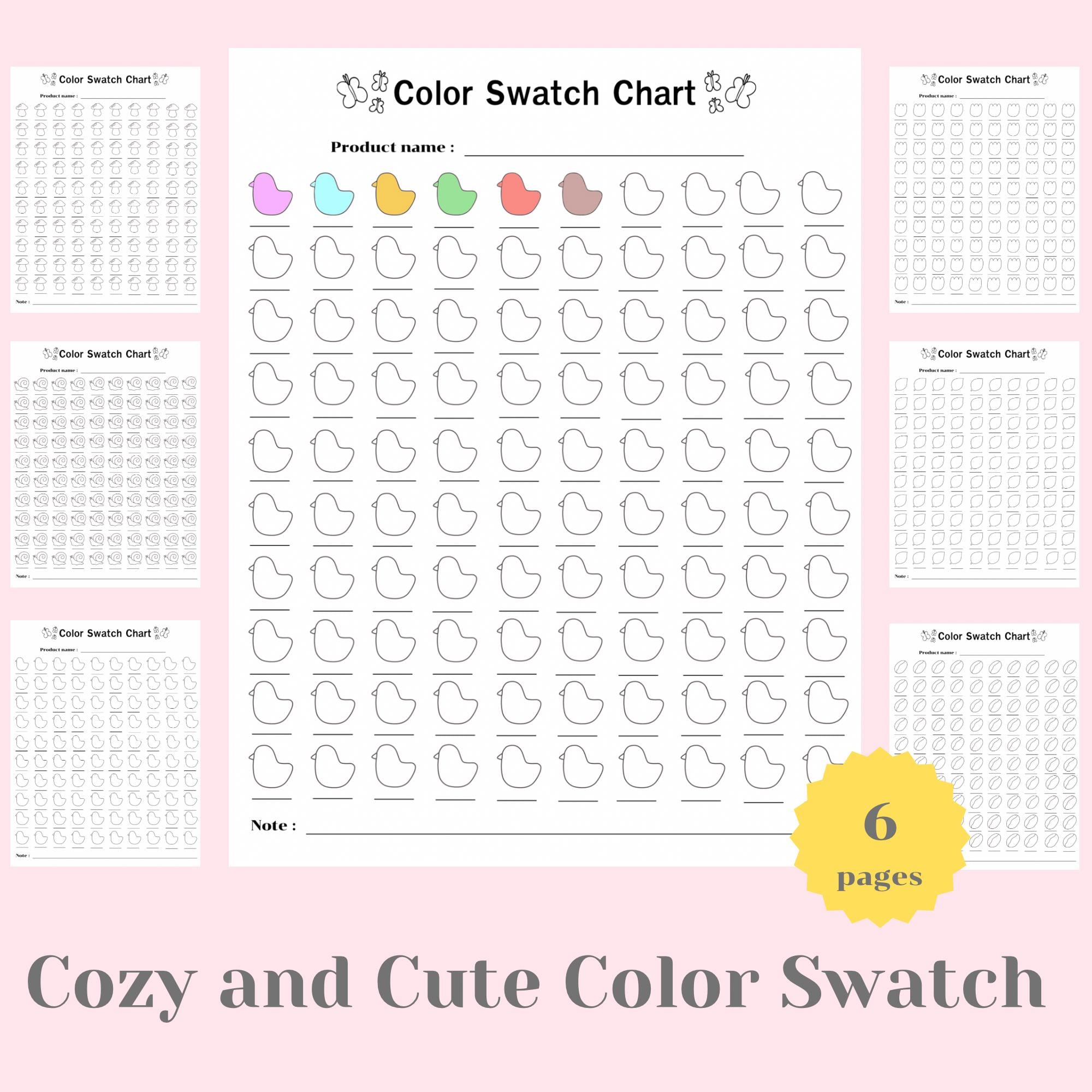 Coloring Swatch Chart: Alcohol Marker Color Palette (digital Download ...