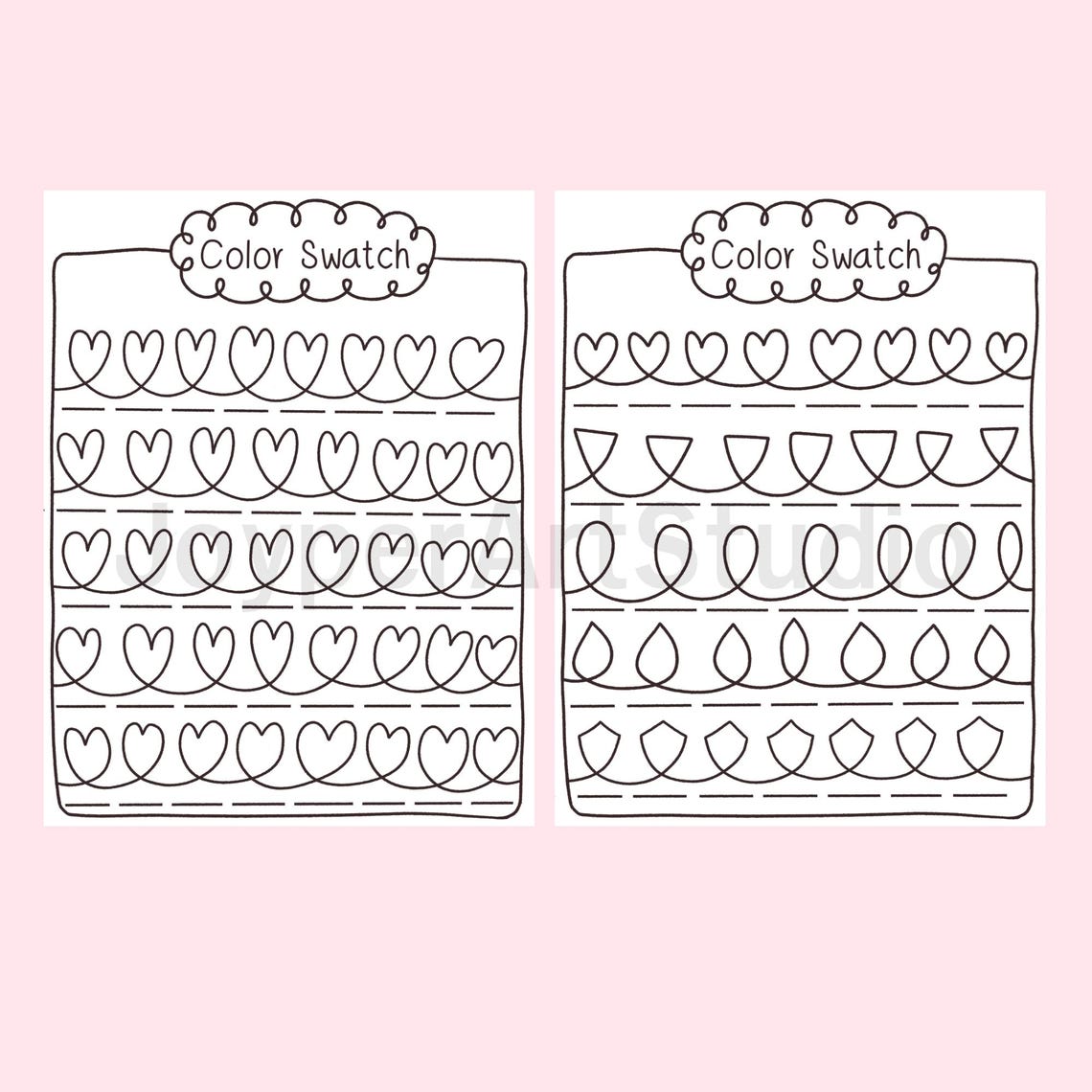 Color Swatch Chart Printable | Alcohol Marker Swatch Sheet | DIY Color ...