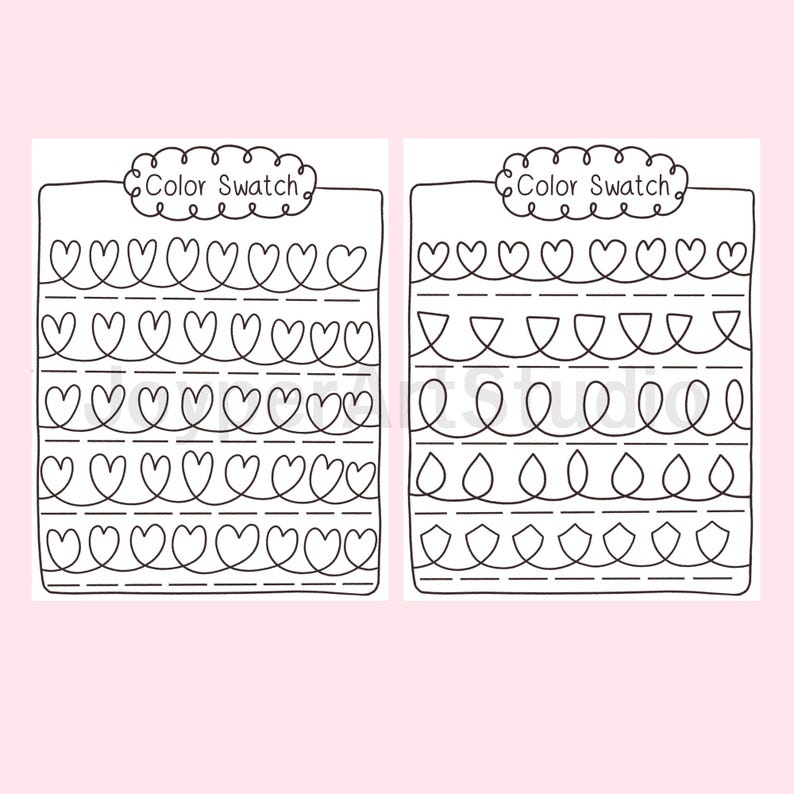 Color Swatch Chart Printable | Alcohol Marker Swatch Sheet | DIY Color ...