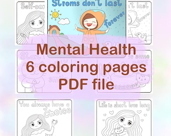 Positive Mental Health Coloring Pages, Coloring Pages for Teen and ...