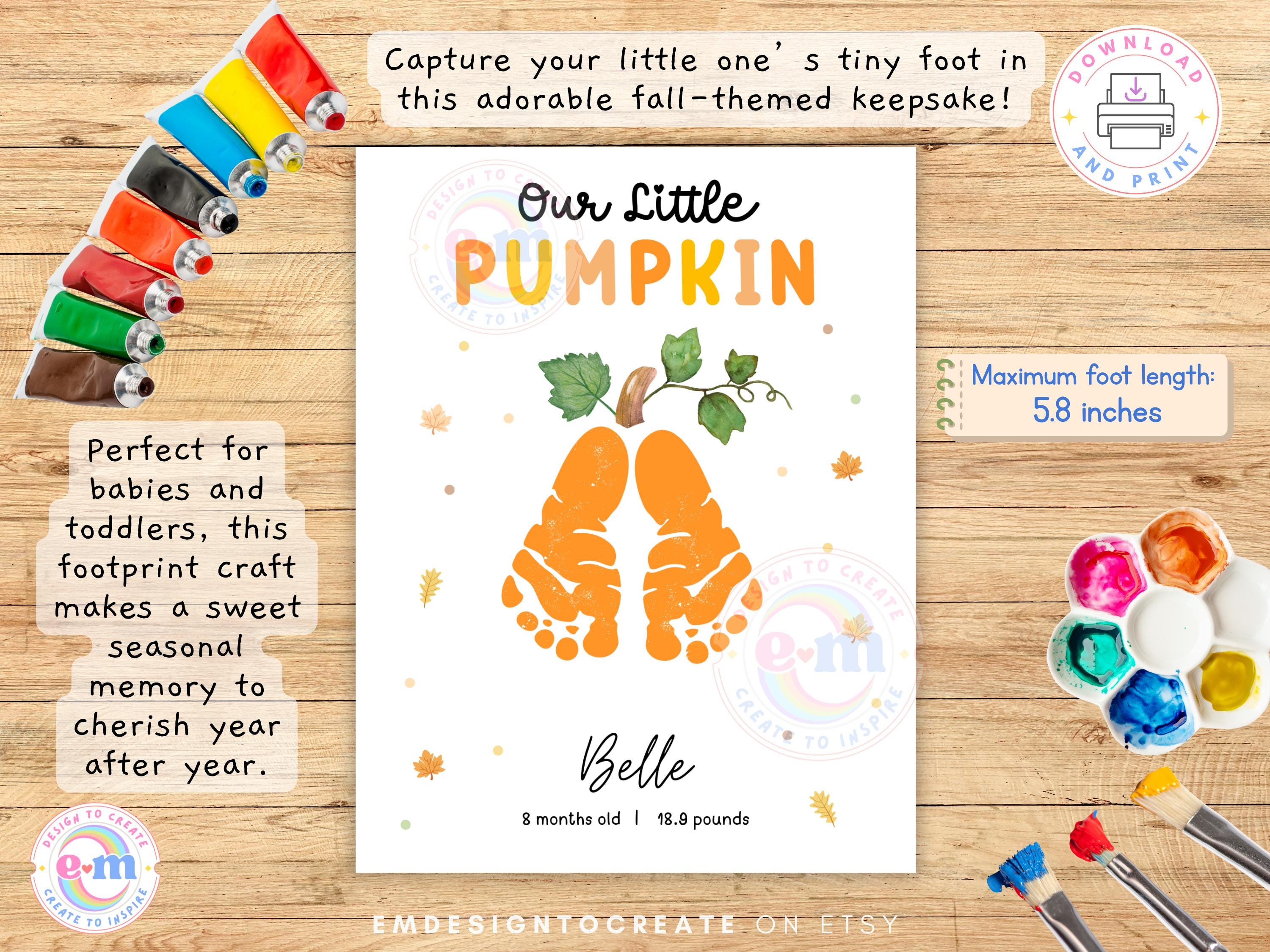 Pumpkin Footprint Craft for Baby, Our Little Pumpkin Footprint Art ...