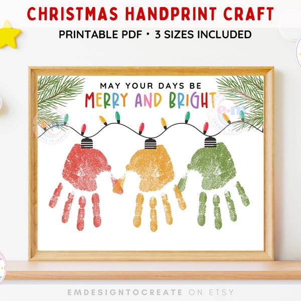 Lights Handprint Craft - Etsy