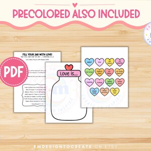 Valentine's Day Jar of Love Bible Lesson Craft, Printable Christian ...