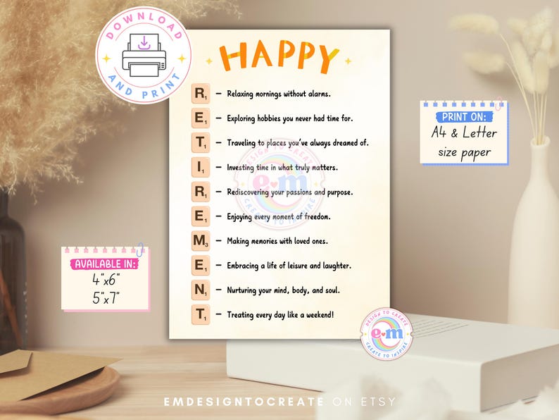 Printable Retirement Card Coworker, Happy Retirement Card, Good Luck on ...