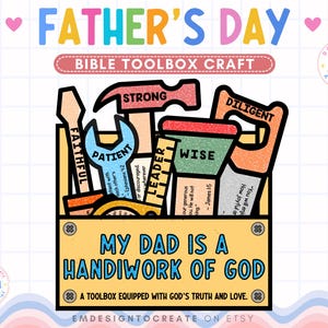 Toolbox for Dad Father's Day Bible Craft, Sunday School Bible Verse ...