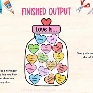Valentine's Day Jar of Love Bible Lesson Craft, Printable Christian ...