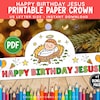 Happy Birthday Jesus Bible Activity Coloring Placemat, Christmas Sunday ...