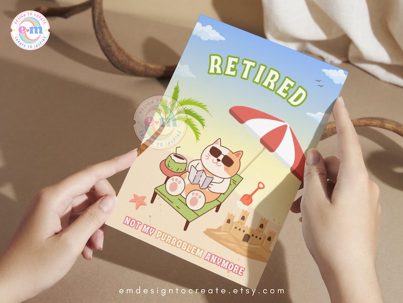 Printable Funny Retirement Card, Cute Happy Retirement Card for ...