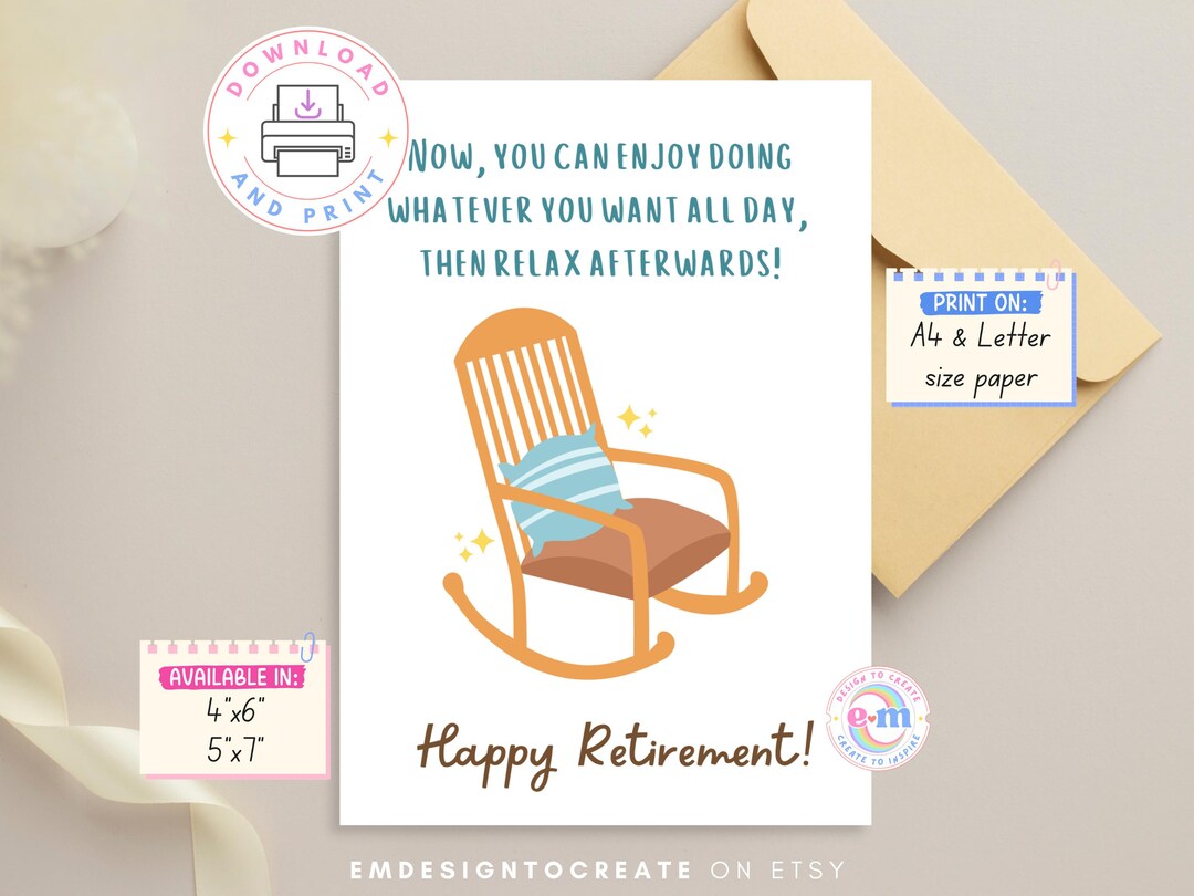 Happy Retirement Card, Printable Funny Retirement Card for Coworker ...