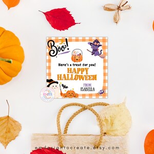 Editable Printable Here's a Treat for You Card, Cute Happy Halloween ...
