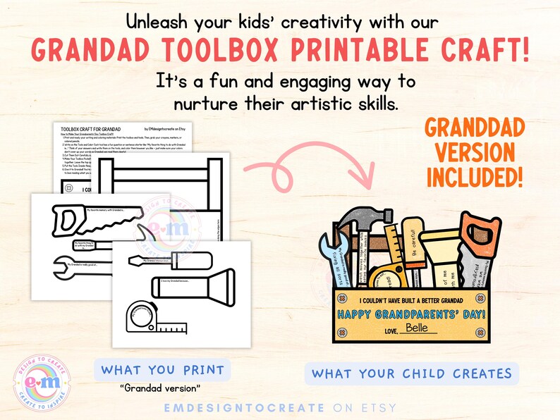 Grandparents Day Craft for Kids, PRINTABLE All About My Grandad ...