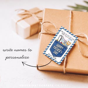 Father's Day Gift Tag, PRINTABLE Happy Father's Day Treat Tag, Toolbox ...