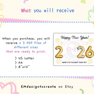 Happy New Year 2026 Handprint Craft, Printable Handprint Art Activity ...